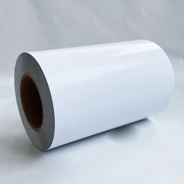 Quality Adhesive Tire Glue Label Material TG1734 Aluminum Coated Art Paper with 80G White Glassine Liner for sale