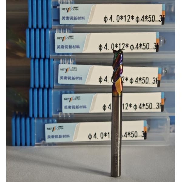 Quality MAE PLUS 4mm Diameter Solid Carbide End Mill For Non-ferrous Metal Machining Φ4.0x12x4Dx50mm for sale