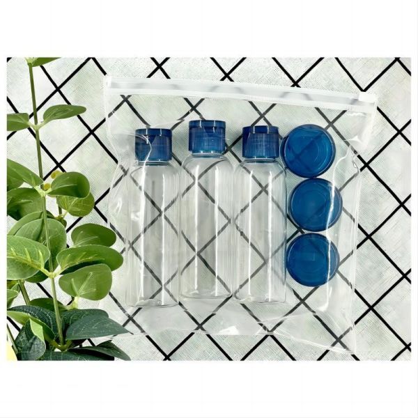 Quality Customized Travel Kit for Personal Care 100ml PET Plastic Bottles and 10ml Cream Jars for sale