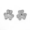 china A Shamrock Made Of Hearts 925 Silver CZ Earrings Moral Of Love