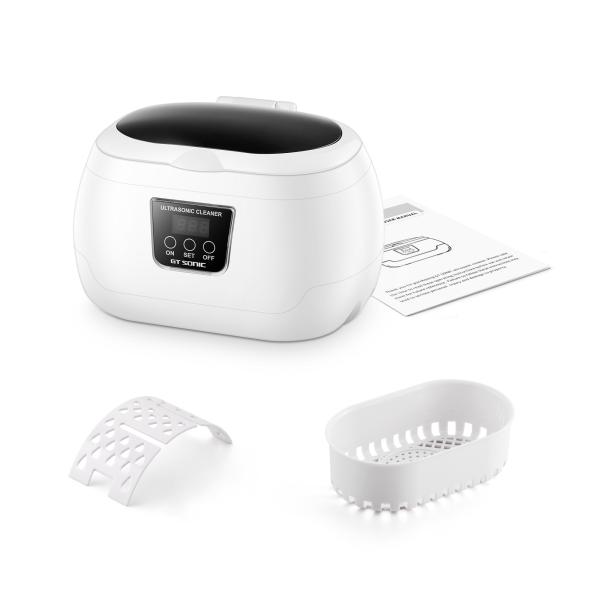 Quality 180s Ultrasonic Ring Necklace Glasses Cleaner Machine 600ml Sonicator for sale