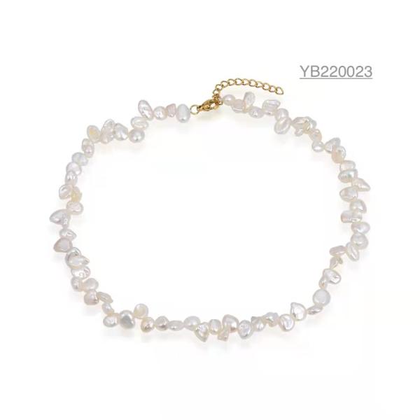 Quality vintage luxury brand hand chain small faux pearl bracelet Stainless steel bangle for sale