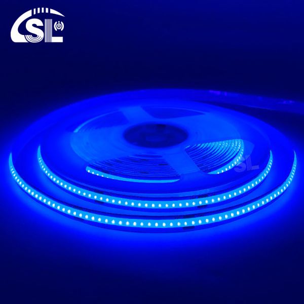 Quality SL- COB-03208DB 8mm PCB Width 180 Degree Viewing Angle Blue LED Light Strip for sale