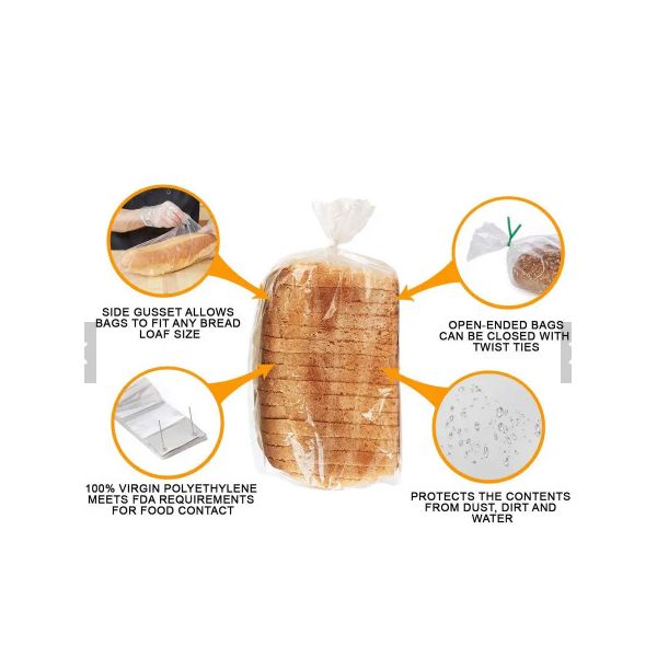 Quality Reusable Plastic Bread Bag Packaging For Loaf Bread Compostable Customized for sale
