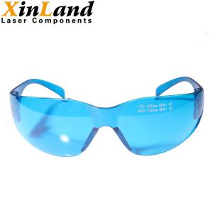 Quality 190~400nm&600-700nm Blue Lens Laser Protection Glasses UV and Red Laser for sale