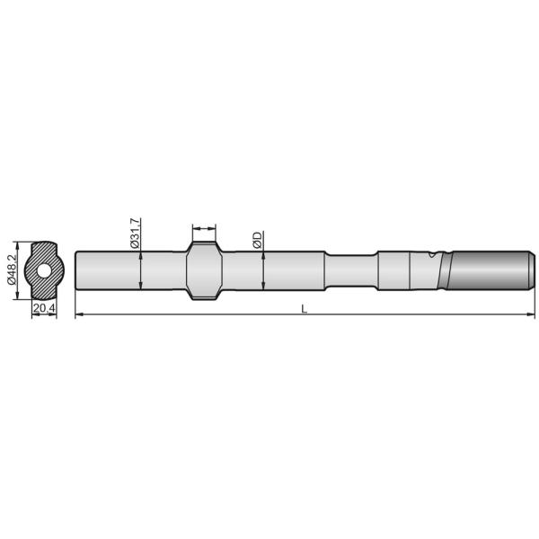 Quality R32 Drill Shank Adapter For Copco BBC100 Rock Drill for sale