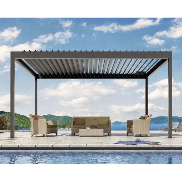 Quality Bioclimatic Pergola Electric Patio Aluminum Waterproof Garden Outdoor Blinds for sale