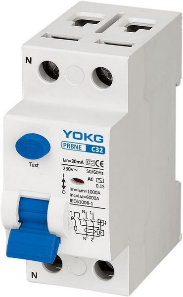Quality Electronic Leakage Circuit Breaker PR8NE 300mA RCBO 6kA for sale