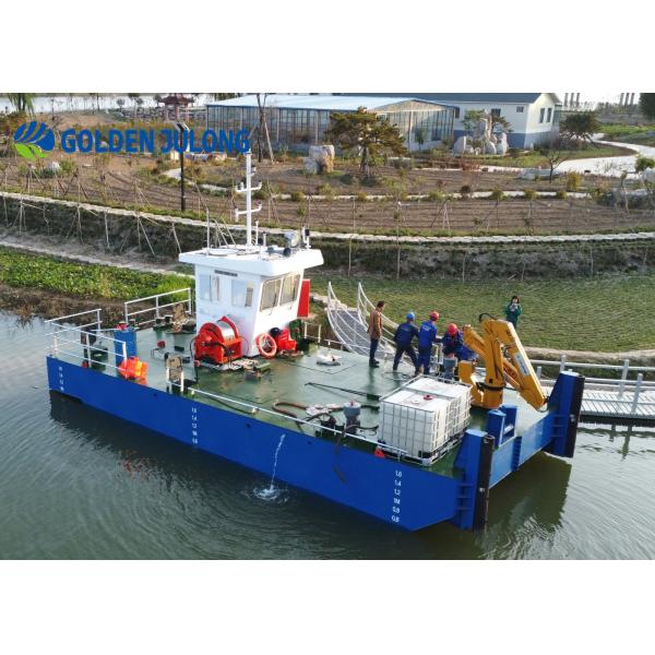Quality JULONG JLWB400 Work Boat With Hydraulic Deck Crane For Dredger for sale