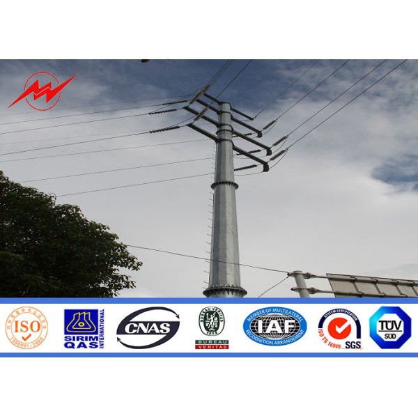 Quality 20m Q345 bitumen electrical power pole for electrical transmission for sale
