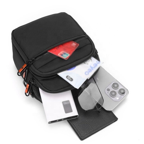 Quality Multi Layer Men Designer Messenger Bags Crossbody Side Bag With Zipper Pocket for sale