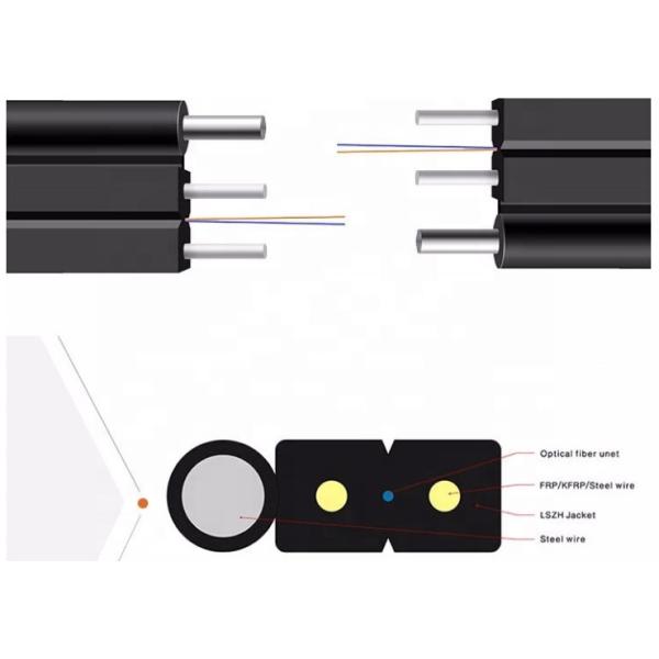 Quality 20kgs/Km G657A1 FRP FTTH Optical Fiber Cable for sale