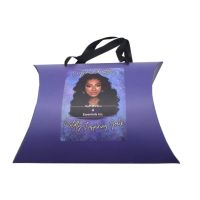 Quality Custom Logo Wave Hair Gift Box Pillow Packaging Boxes With Handle for sale