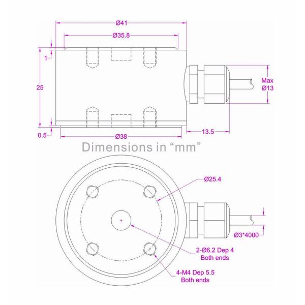 Quality Flange Type Load Cell 20kN 10kN 5kN 2kN 1kN 500N 200N Flange Mounted Force for sale