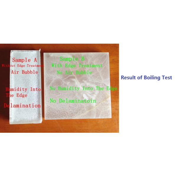 Quality 2MM Thin Stone Marble Laminated Glass Facade Lightweight for sale