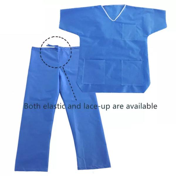 Quality OEM Blue Disposable Nursing Scrubs for sale