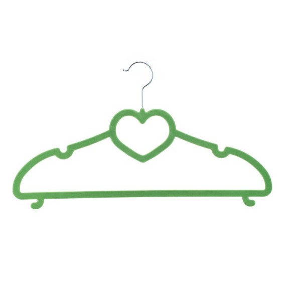 Quality Heart Shaped Anti Slip Hanger , 17.4x9.6x0.2