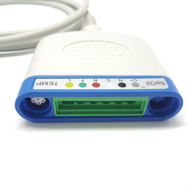 Quality Medical Multi - Link 6 Lead AHA 14 Pin Ecg Trunk Cable for sale