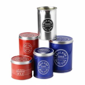 Quality Customized Logo Metal Tin Cans with Easy Open Lids in Various Sizes for for sale