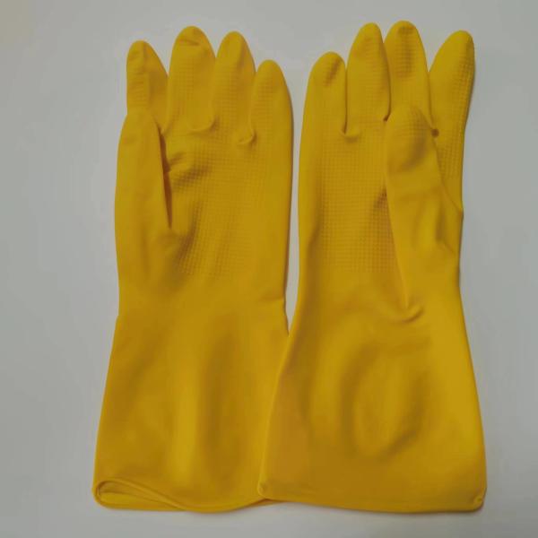 Quality 30-32cm Chemical Resistant Latex Gloves Thickening Industrial Latex Glove for sale