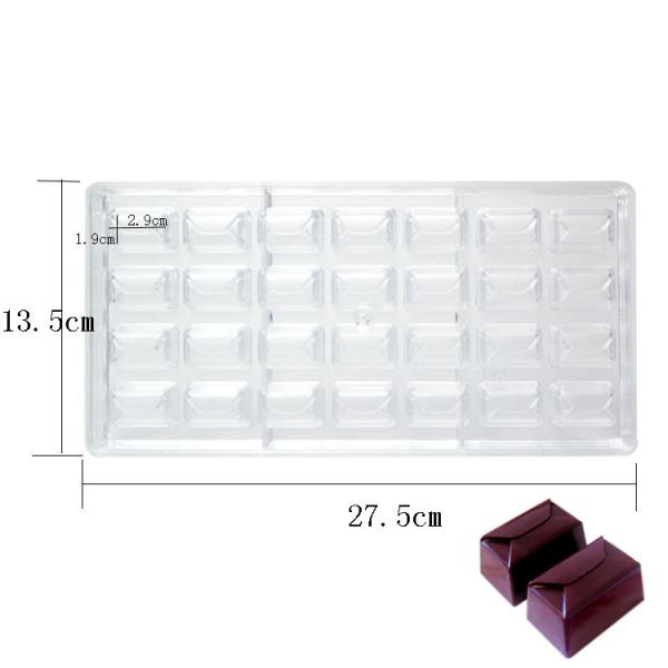 Quality PS DIY Square Shape Chocolate Mould 3D Polycarbonate Customized for sale