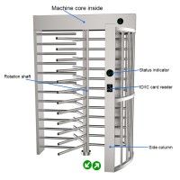 Quality Waterproof Full Height Turnstile Gate with Push Button Control and Baking Finish Steel for sale