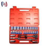 China Professional 32 Piece Socket Wrench Set Tool Kit For Automotive Repair Blue Ribbon Combination Tool Set factory