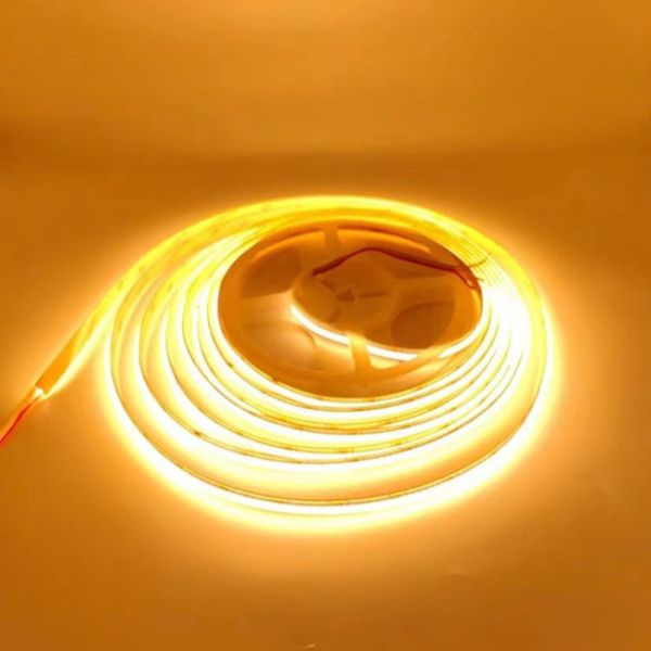 Quality 5 Meter Linear Cob Led Light Strip 12v 528 Leds/M High Brightness Adjustable for sale