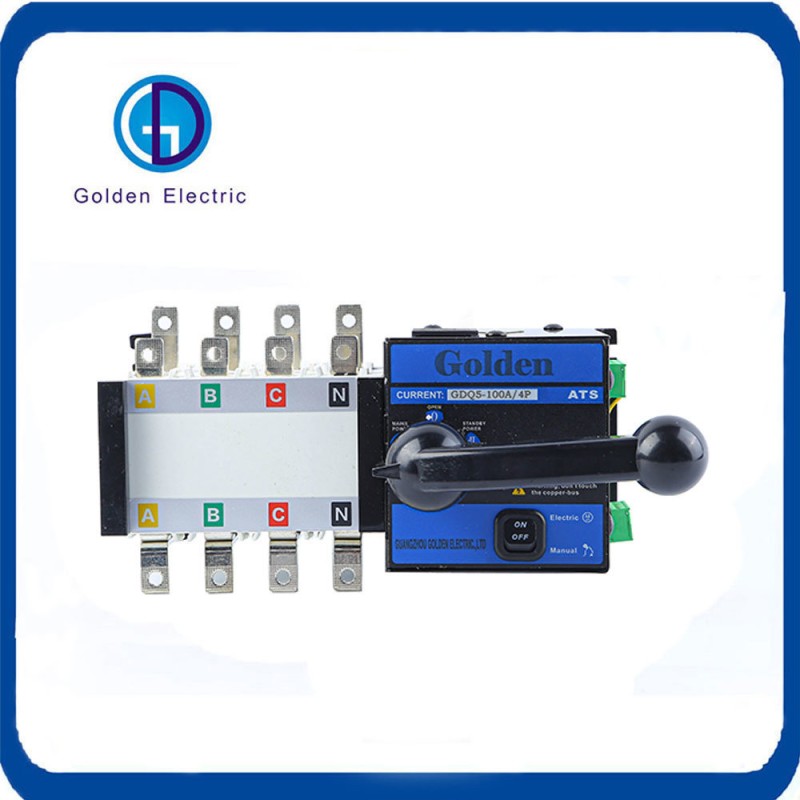 Dual Power Manual Transfer Switch 1p 2p 3p 4p 16A 32A 63A DIN Rail Mounted Modular Manual Power Changeover Switch