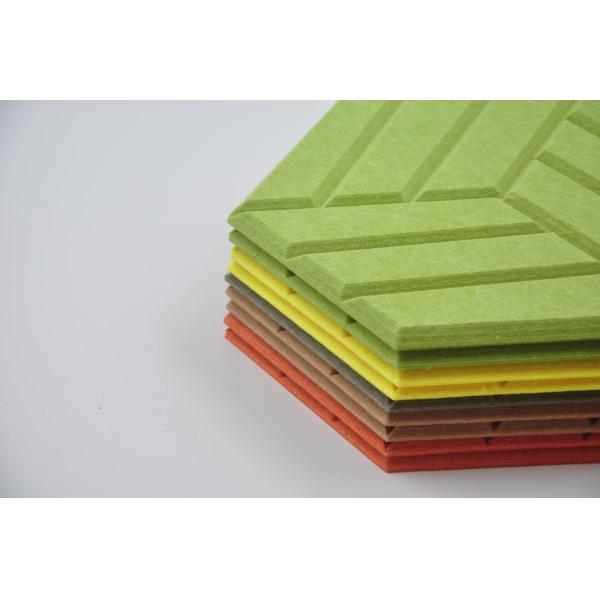 Quality Polyester Fiber Decorative Acoustic Hexagon Panels For Walls Sound Absorbing for sale
