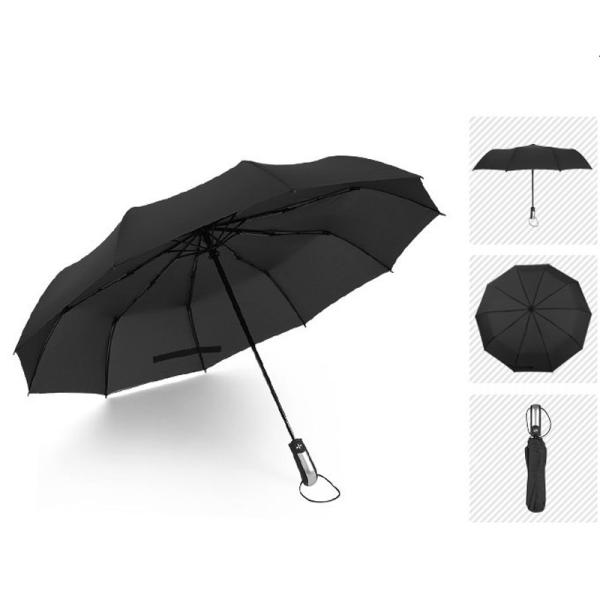 Quality Plastic Handle 23inch 10K 190T Pongee Automatic Folding Umbrella for School for sale