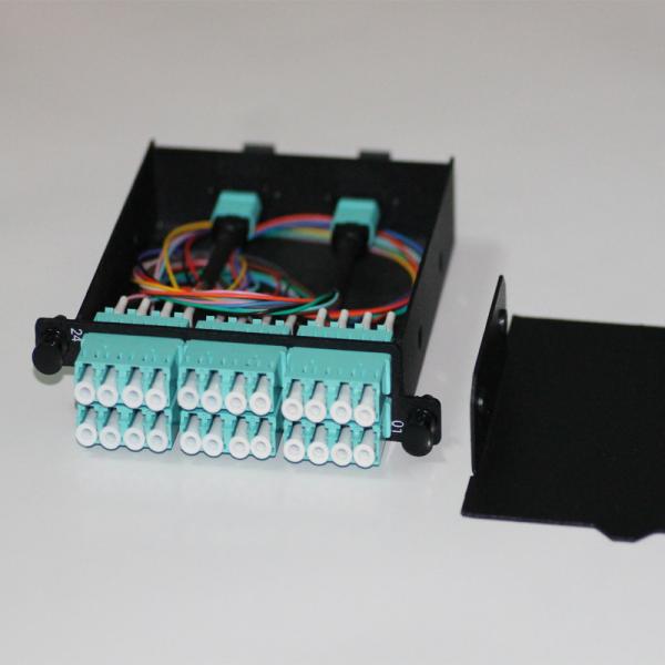 Quality OM3 MPO Cassette Patch Panel 40G 12 Cores MPO To LC Multimode Metal for sale