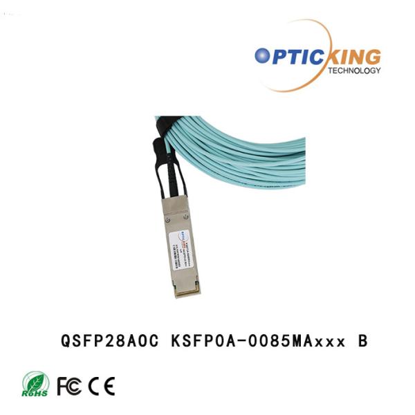 Quality 100m On OM4 MMF 100G QSFP28 AOC Active Optical Cable 70m On OM3 MMF for sale