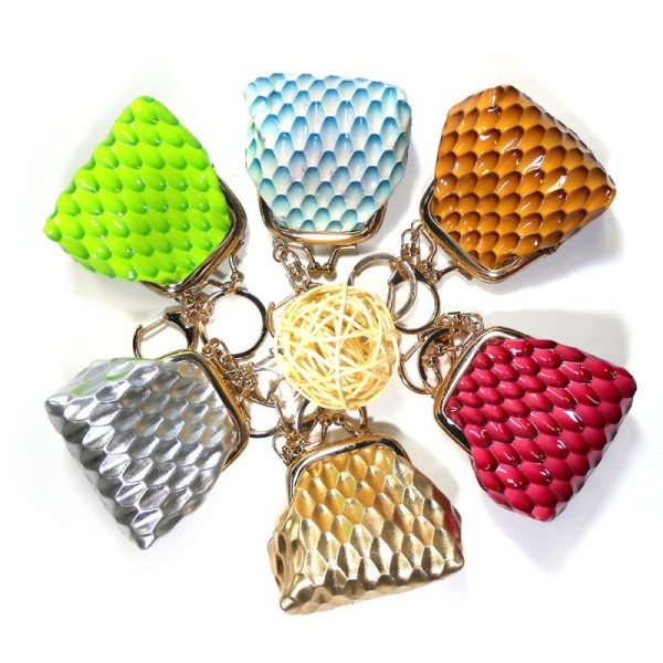 Quality PU Leather Mini Purse Keychain for sale