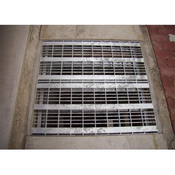 Quality Silver Channel Drain Grate Cover , Low Carbon Galvanised Drainage Grates for sale