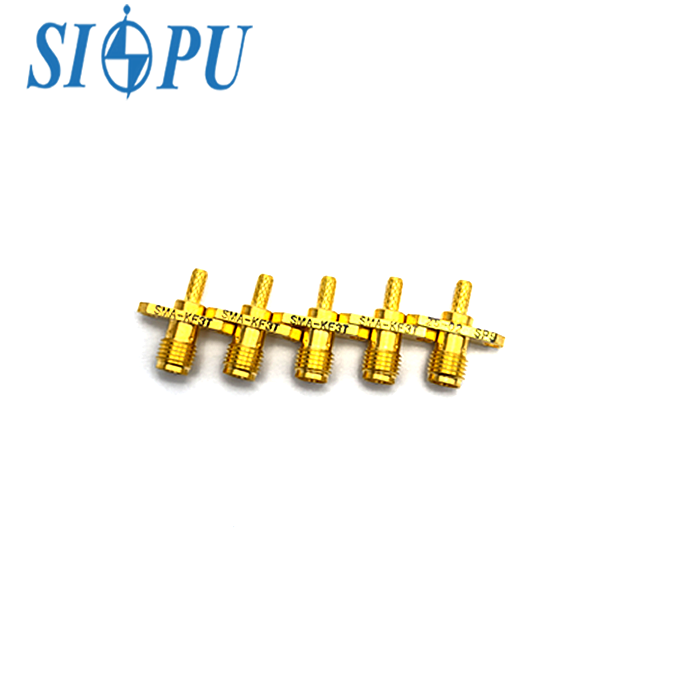 SMA Female RF Coaxial Connector - Flange-Mounted Socket for Mating with RG 316/U Cable