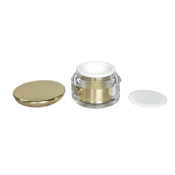 Quality Silver / Golden Cosmetic Cream Jar , Empty Acrylic Round Cream Jar for sale