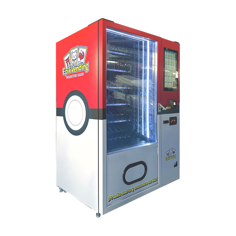 Quality Compact Pokemon Vending Machine with Customized Stickers with Card Reader for sale