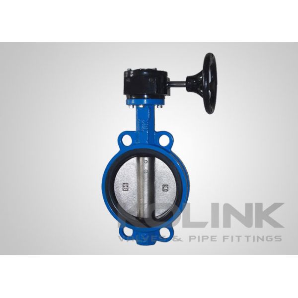 Quality Cast Iron Wafer Butterfly Valve Class150 PN16 Resilient Seated for sale