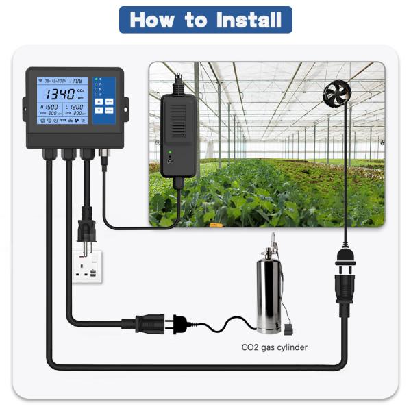 Quality Programmable CO2 Greenhouse Climate Controller Monitor Regulator For Incubator for sale