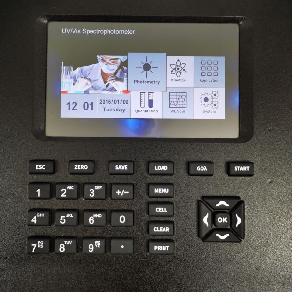 Quality 7 Inch LCD Display Single Beam Lab Spectrophotometer for Wavelength Range 320 for sale