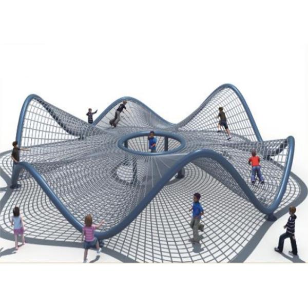 Quality Large Playground Climbing Net Frame 6 Strand Steel Rope Spider Web Kid Play Site for sale