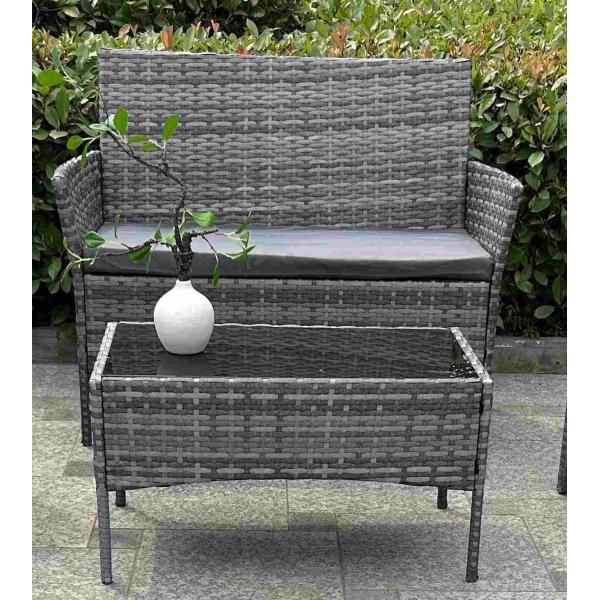 Quality 4 Seater Rattan Garden Table And Chairs Wicker Table Chairs Garden Furniture Set for sale
