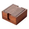 china All-Season Square Shape Sapele Wooden Coaster for Drink Cup Tea Customized