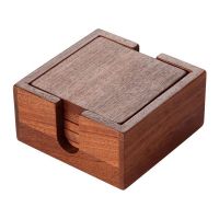 Quality All-Season Square Shape Sapele Wooden Coaster for Drink Cup Tea Customized for sale