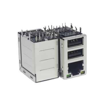 Quality 10/100/1000Base-T USB Modular SMD RJ45 Female Jack Connector for sale