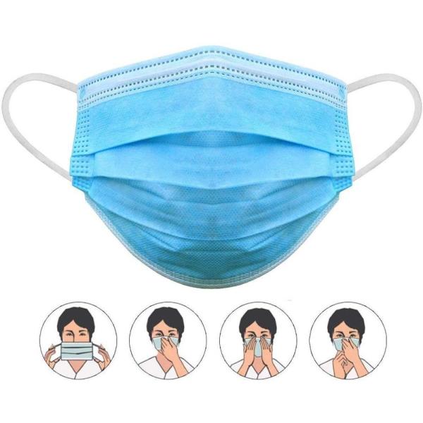 Quality Disposable Non Woven Fabric Three Layers Earloop Mask for sale