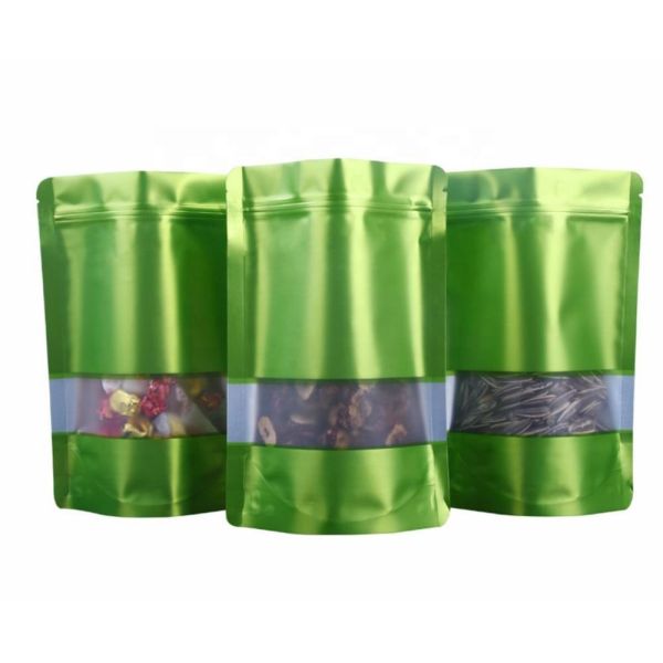 Quality Customizable Stand up Pouch With Window Food Packaging Bag Ziplock Bag for sale