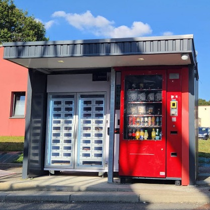 Quality Custom Cooling Locker 24H Outdoor Bread Vending Machine with Card Reader Payment for sale