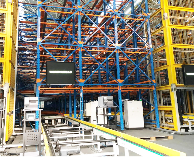 Four-Way Shuttle Pallet ASRS Room Temperature Warehouse Automatic Storage and Retrieval System Radio Shuttle Racking